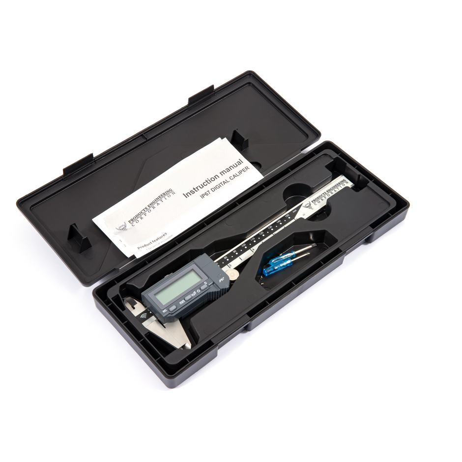 Digital Caliper, Bluetooth, IP67, 6"/150 mm – PEC Tools