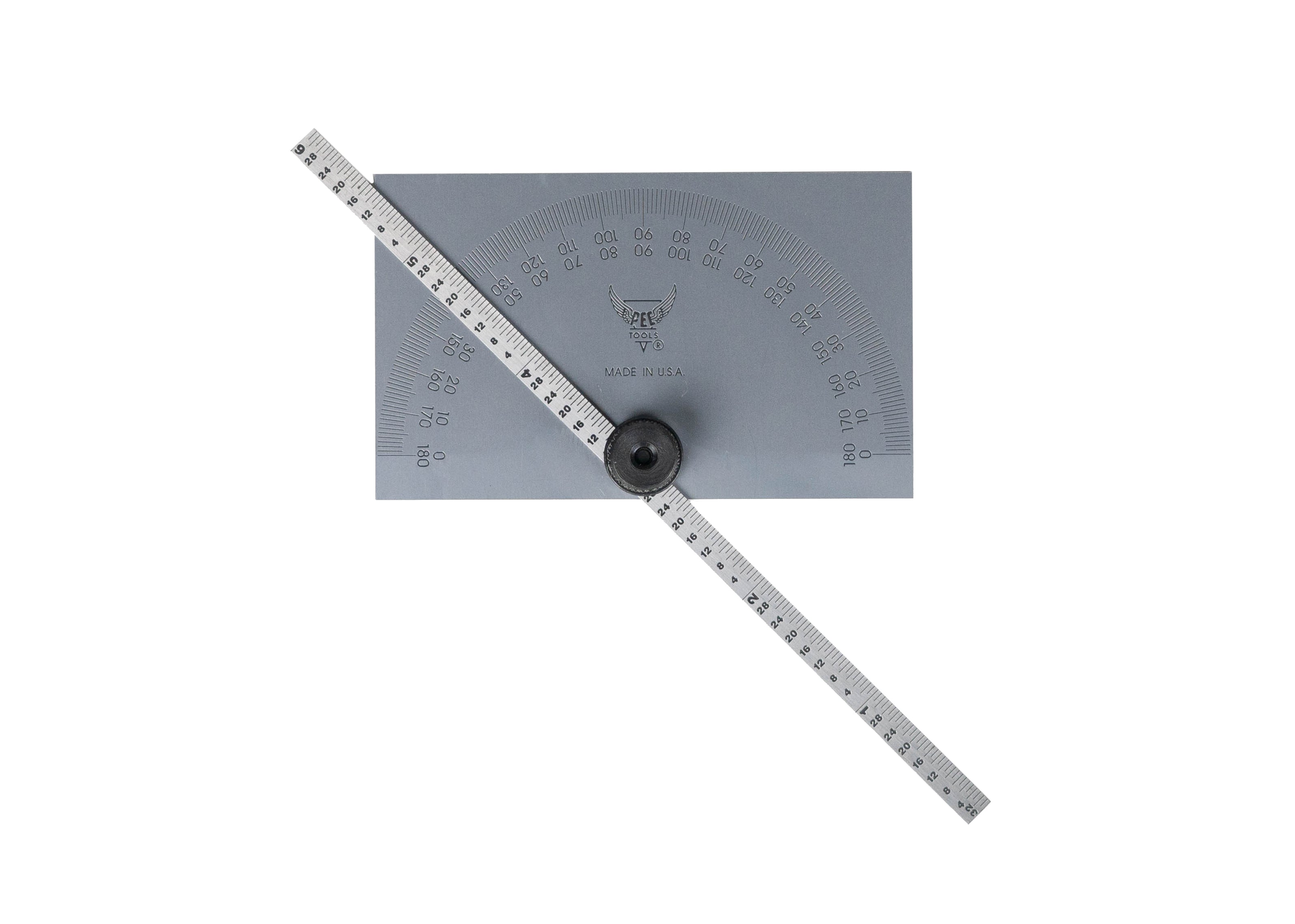 Rectangle Protractor with Graduated Ruler – PEC Tools